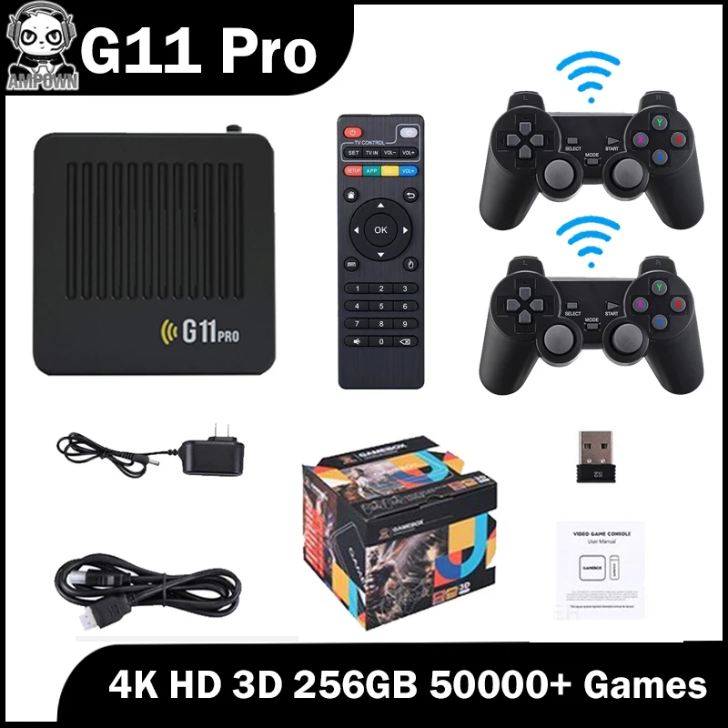 Consola de videojuegos G11 Pro 4K HD 3D, GamePad inalámbrico, 64 GB ...