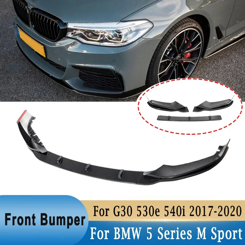 Lower Front Bumper Spoiler Lip For BMW 5 Series G30 530e 540i M Sport ...
