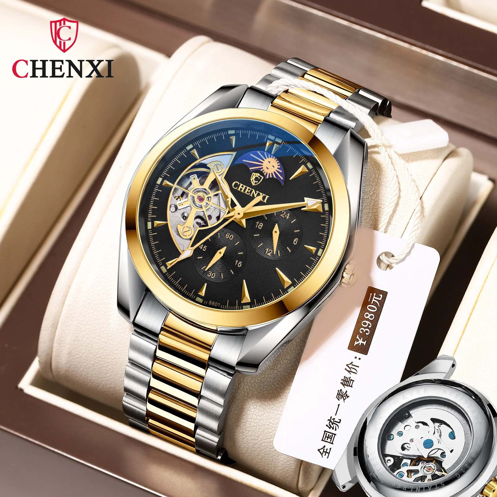 CHENXI 8801 Hollowed Watches Men's Mechanical Men Automatic Masculino Creative watches Whatch ...