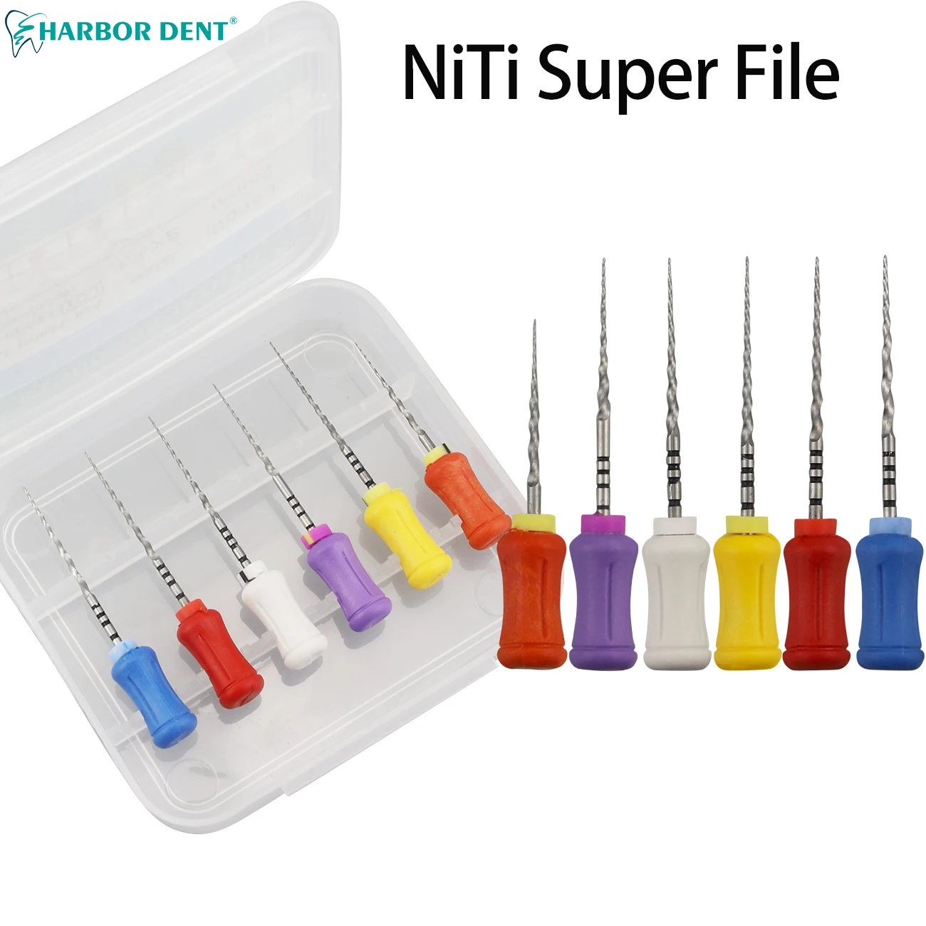 6pcs/Box Dental Bendable NiTi Hand Use Super Files Dentist Root Canal ...
