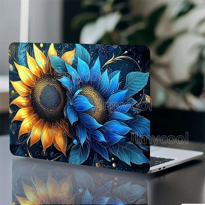 2PCS Sunflower Flower Pattern Vinyl Laptop Skin Stickers Self Adhesive ...