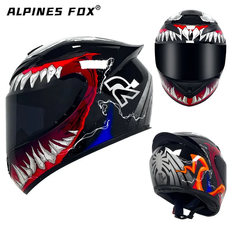 For Venom Full Face Motorcycle Helmet Motocross Racing Helmets Moto ...
