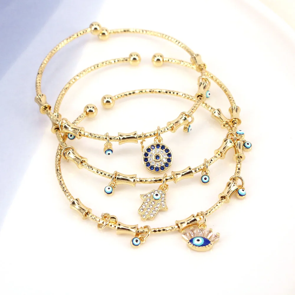 Women Bracelet Eye Gold Bangle | Turkish Eye Bangle Bracelets | Turkish ...