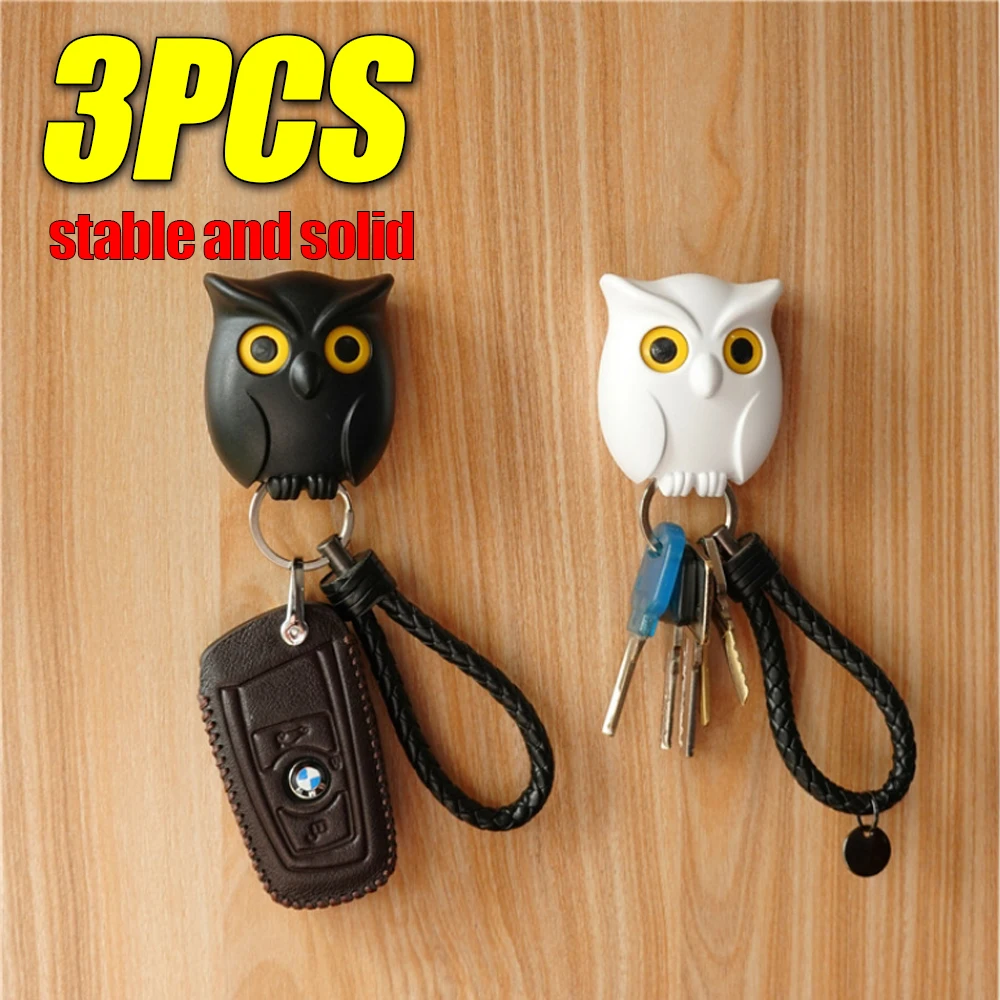 Owl-Shape-Key-Hooks-Eye-opening-Hooks-Magnetic-Key-Hooks-Kitchen ...