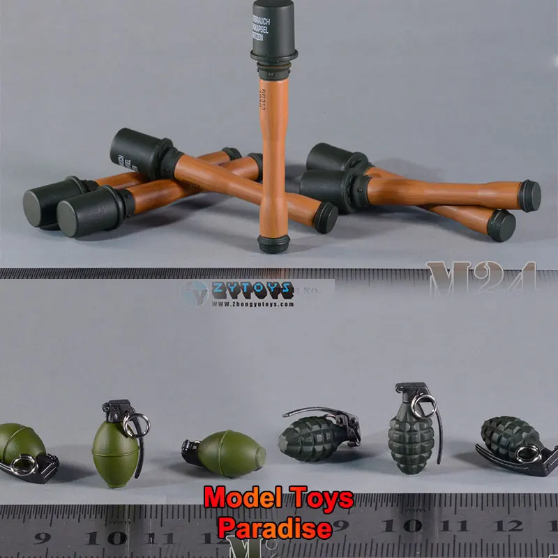 ZYTOYS-1-6-Scale-Soldier-Mini-Grenade-M24-M26-MK2-Mine-Grenade-Military ...