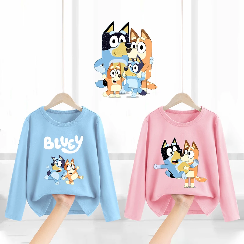 Bluey-Baby-Kids-Long-Sleeved-Sweatshirt-Thin-Clothes-Bluey-Cute-Anime ...