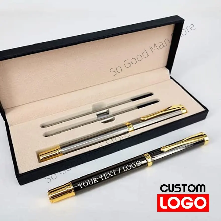 Metal-Ballpoint-Pen-Signature-Pen-Laser-Engraving-Custom-Logo-Text ...