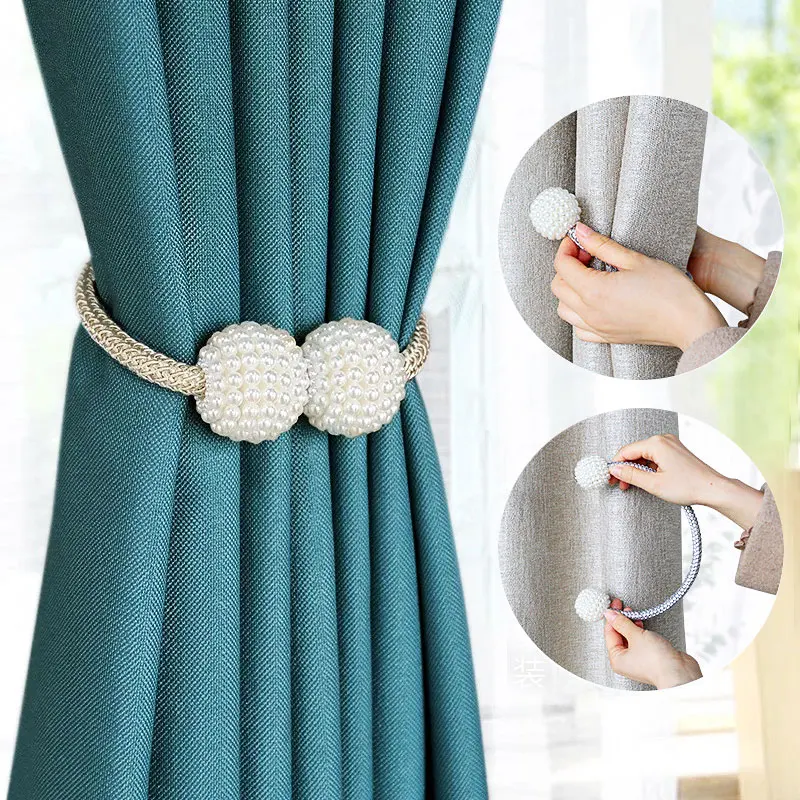 1pc-Magnetic-Pearl-Curtain-Clip-Curtain-Holders-Tieback-Buckle-Clips ...