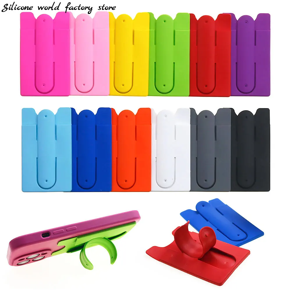 Silicone World Multi Functional Cell Phone Silicone Card Holder Storage ...