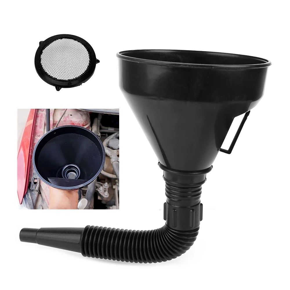 Universal-Oil-Funnel-With-Filter-Pipe-Handle-Set-Diesel-Gas-Fuel-Filler ...