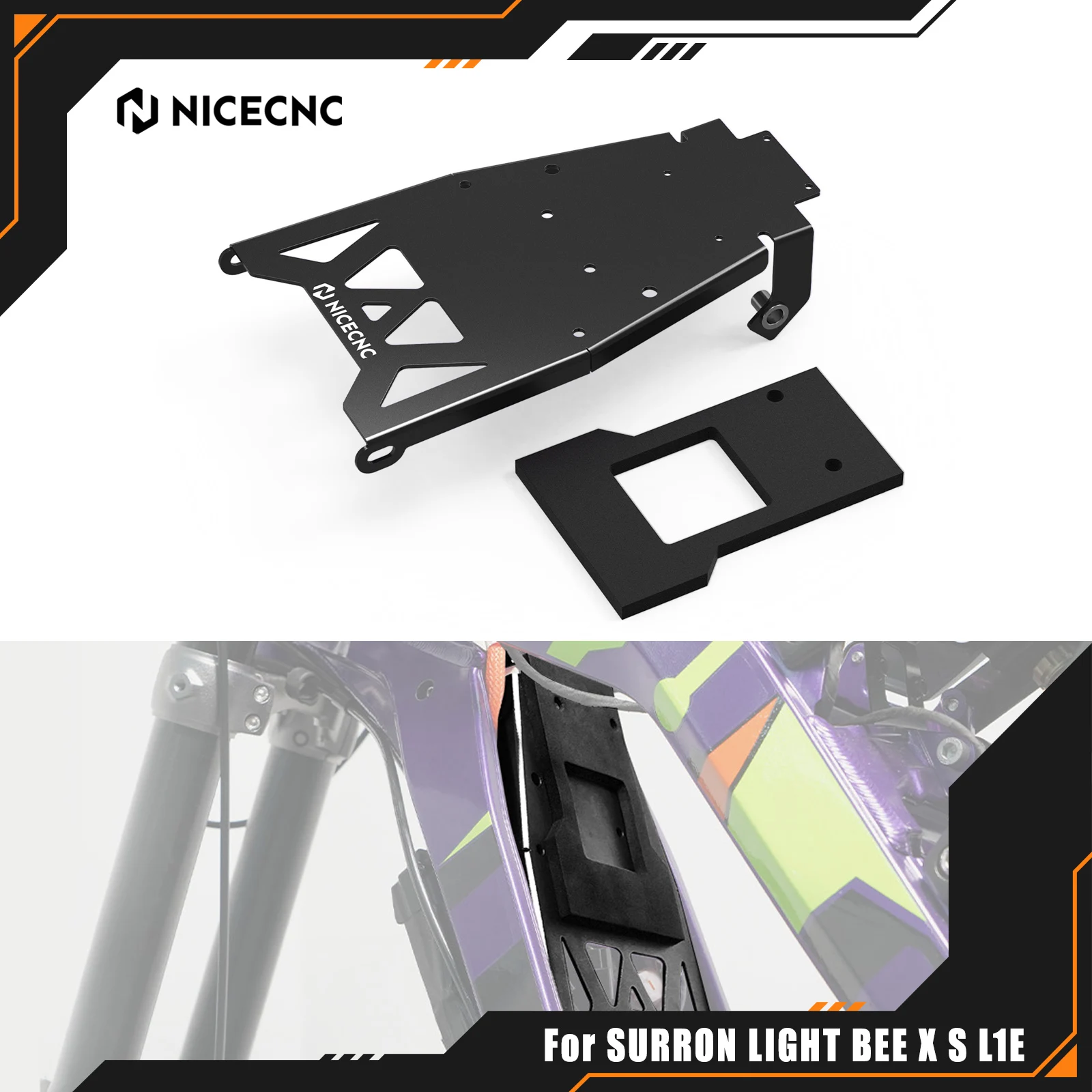 NICECNC For Surron Light Bee X Battery Front Plate Fender Guard For Sur ...