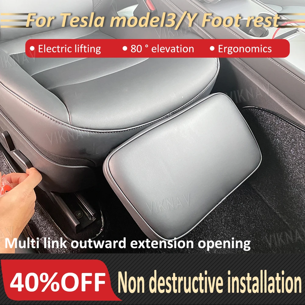 Seat Leather Soft Foot Support For Tesla Model 3 Co pilot Leg Rest ...