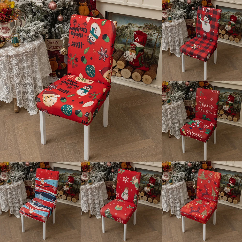 Christmas-Chair-Cover-Chair-Back-Cover-Printed-Elastic-Seat-Cover-Home ...