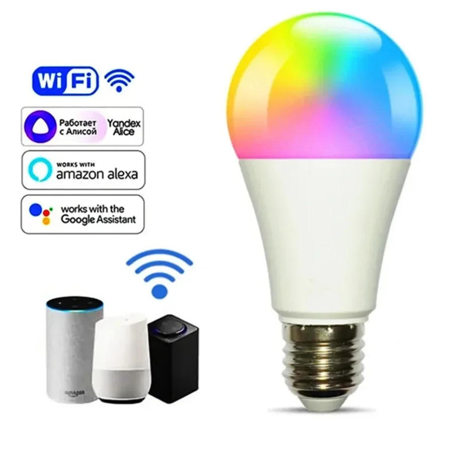 ZQQBYY-bombilla-Led-inteligente-con-Wifi-l-mpara-E27-de-CA-85V-265V-A60 ...