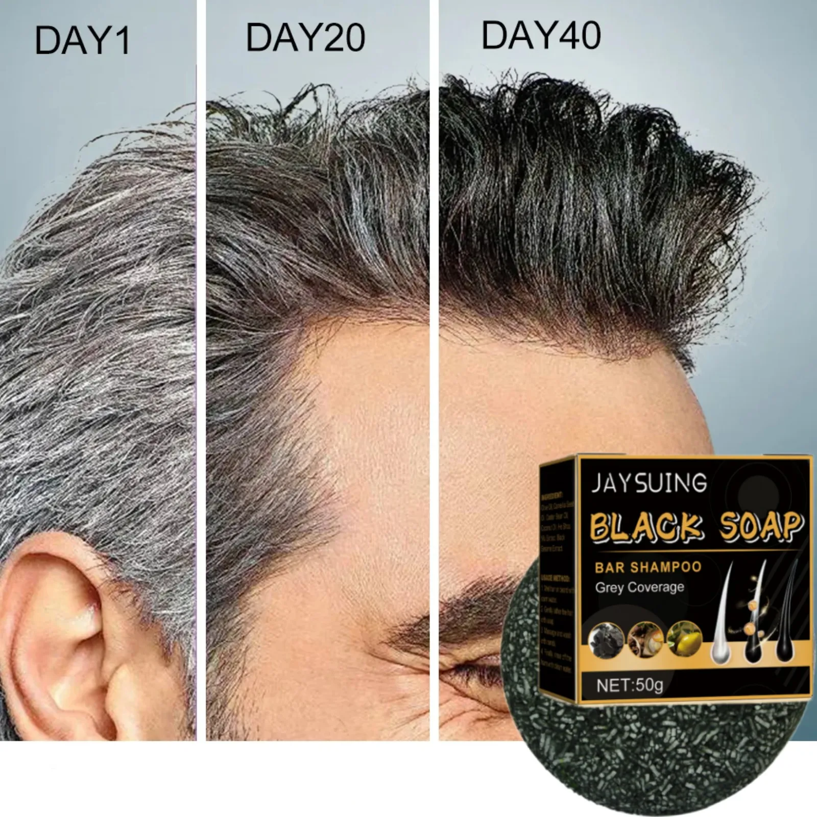 High-Quality-White-To-Black-Solid-Soap-Natural-Gray-White-Hair-Treat ...