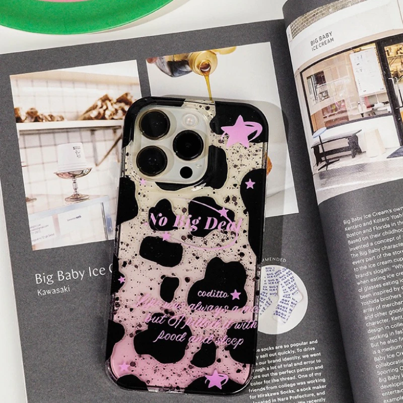 Fashion-Star-Pattern-Double-Layer-Black-Pink-Phone-Case-For-iPhone-15 ...