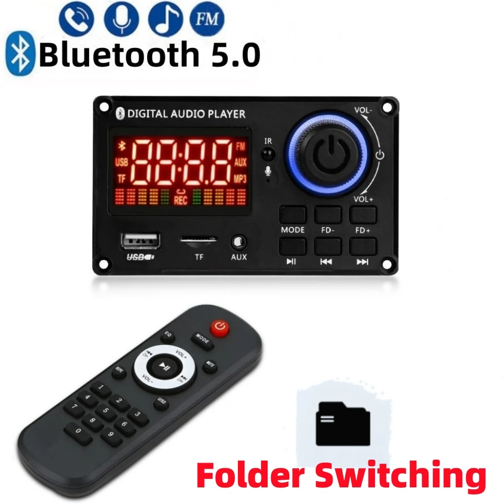 Handsfree 50W Power Home Digital amplifier MP3 Decoder Board DC 12V ...