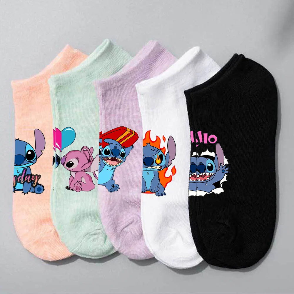 Disney Lilo Stitch kurze mehrfarbige Boots socken Frühling Sommer ...