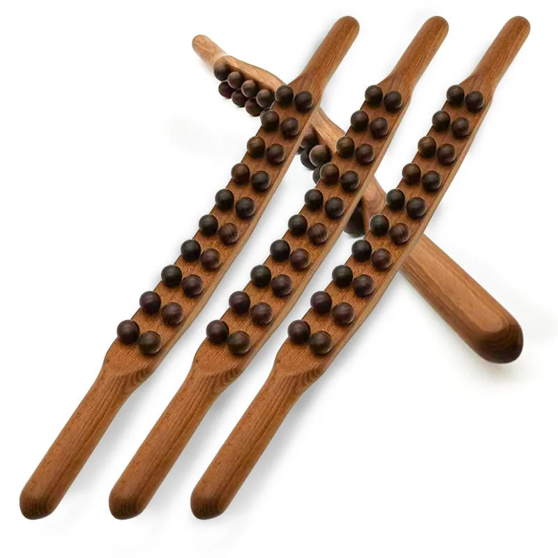 8-20-Beads-Rolling-Pin-Universal-Back-Needle-Massage-Tendons-Beech-Wood ...