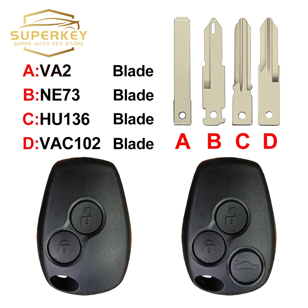 Superkey Remote Key Shell Case For Renault Vauxhall Trafic Twingo Clio ...