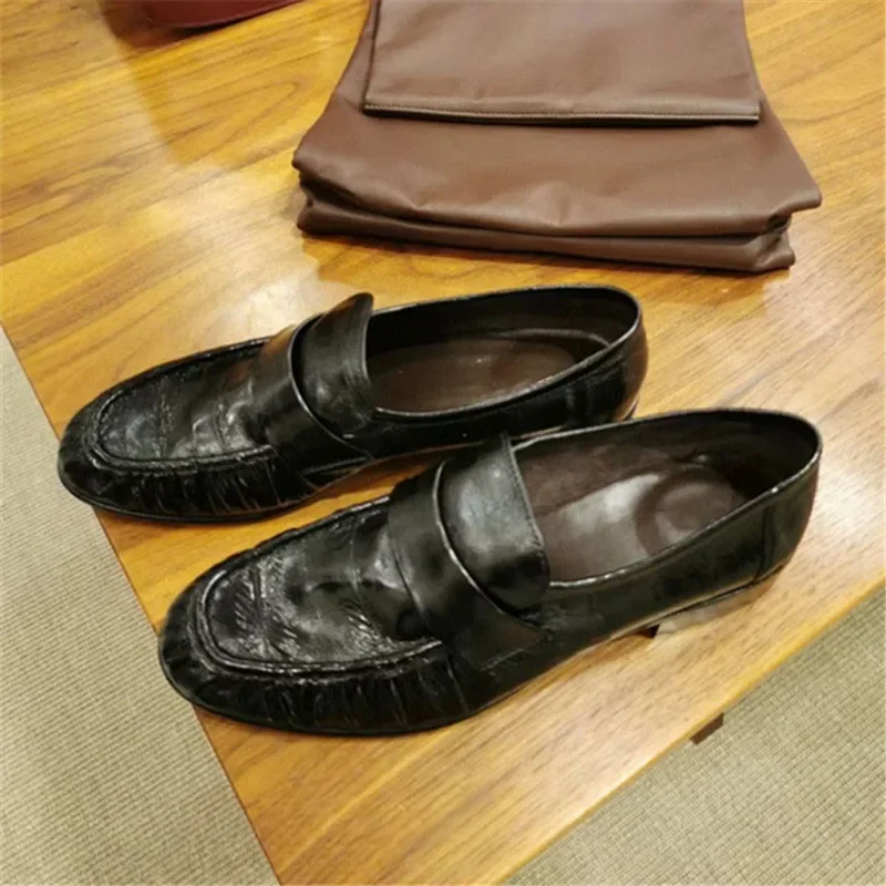 Spring-and-autumn-new-women-s-shoes-pleated-eel-pattern-loafers-soft ...
