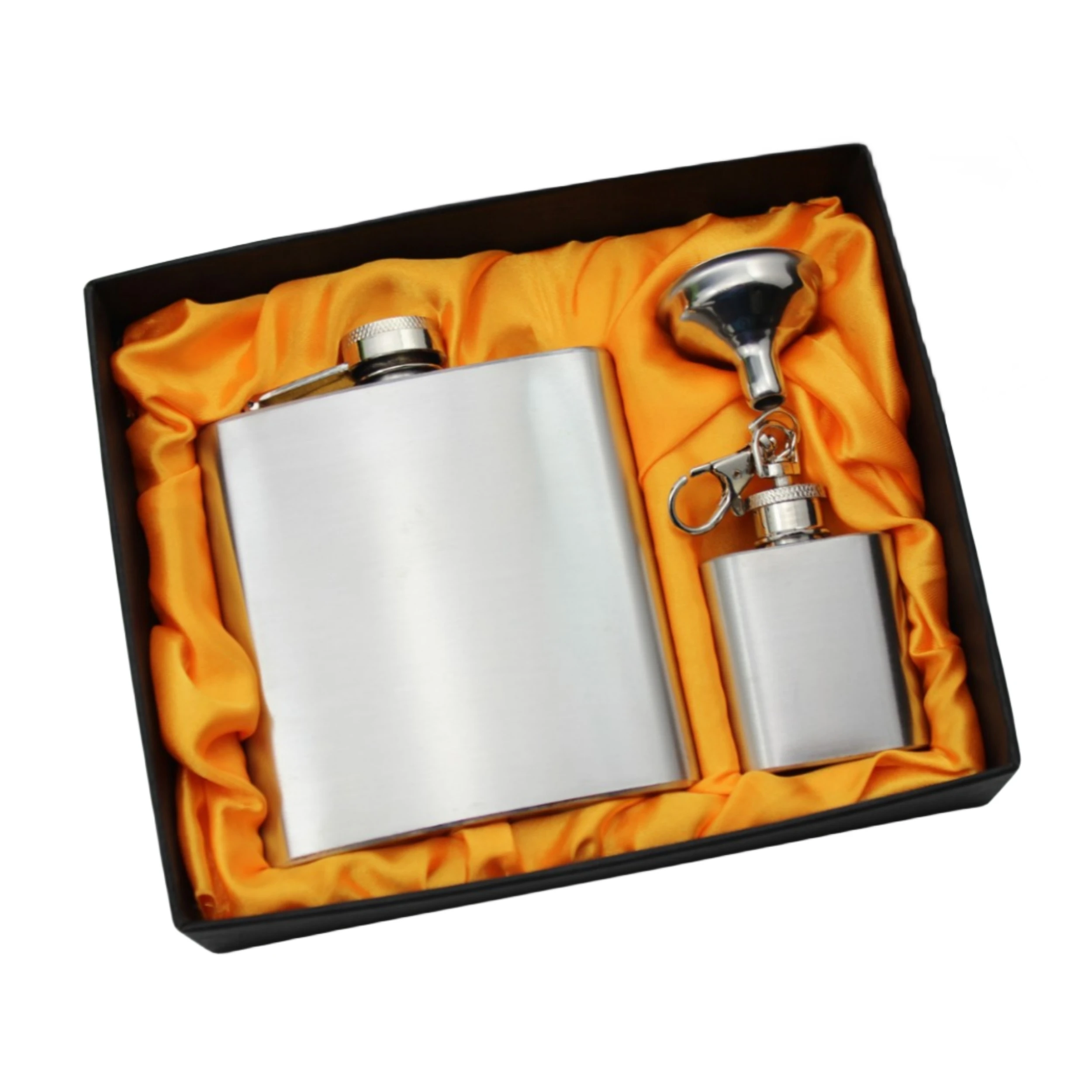 6oz-stainless-flask-with-1oz-mini-hip-flask-funnnel-and-gift-black-box ...