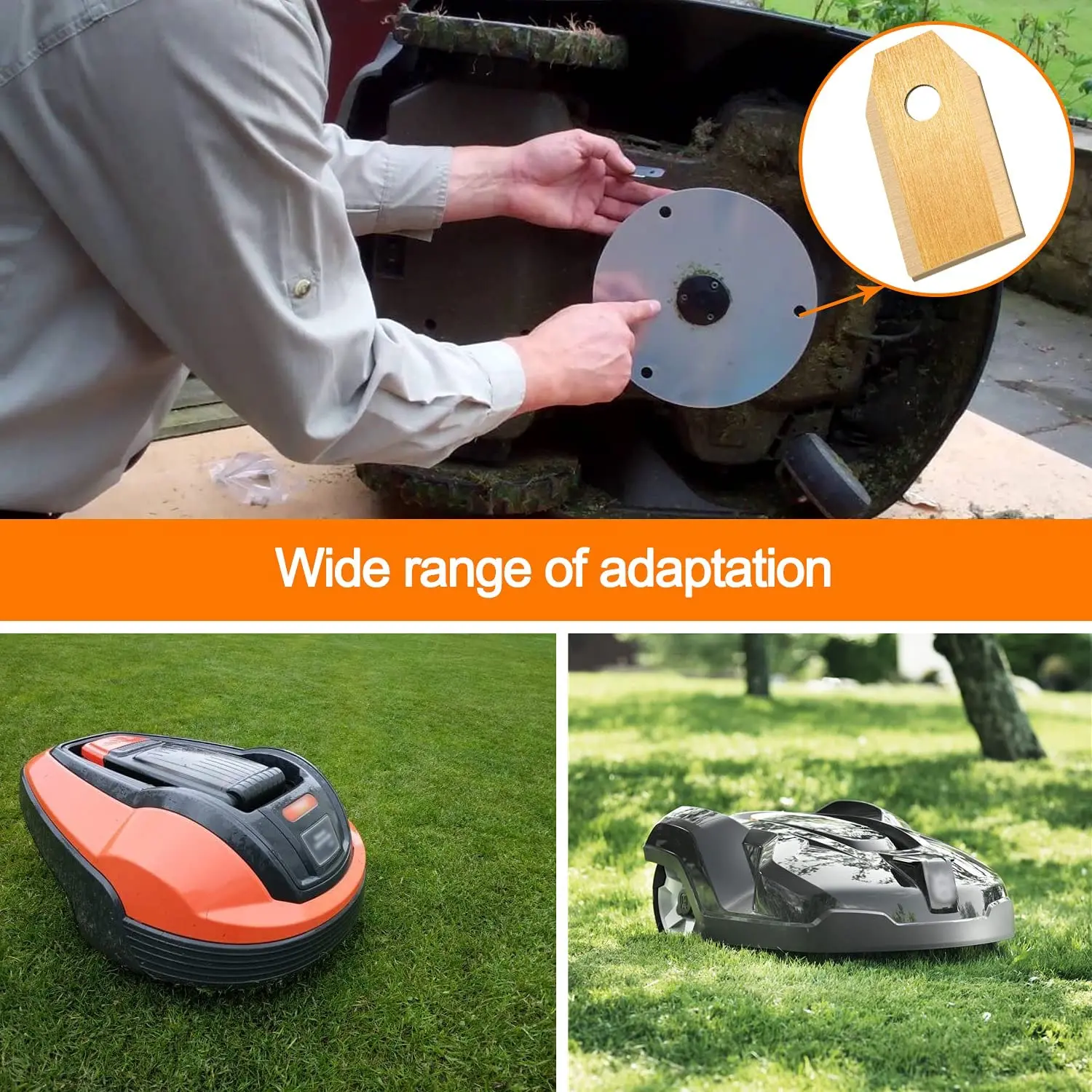 Replacement Robotic Lawnmower Stainless Steel Blades For All Lawn ...