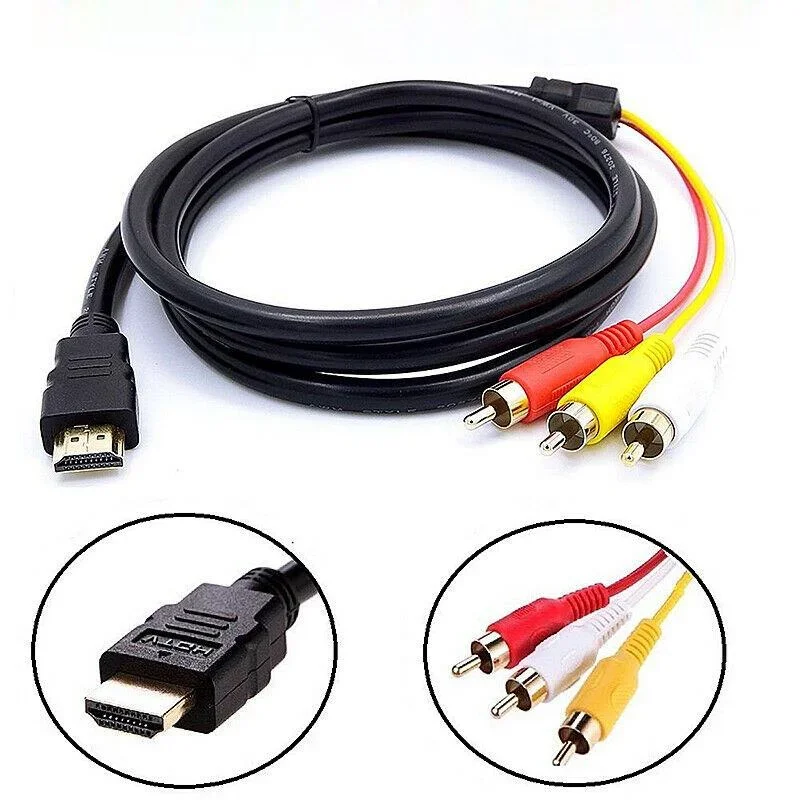 5Ft-Video-Audio-Converter-Component-AV-Adapter-Cable-HDTV-Useful-HDMI ...