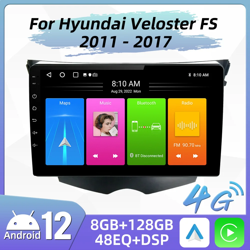 Car-Radio-For-Hyundai-Veloster-FS-2011-2017-2-Din-Android-Screen-Stereo ...