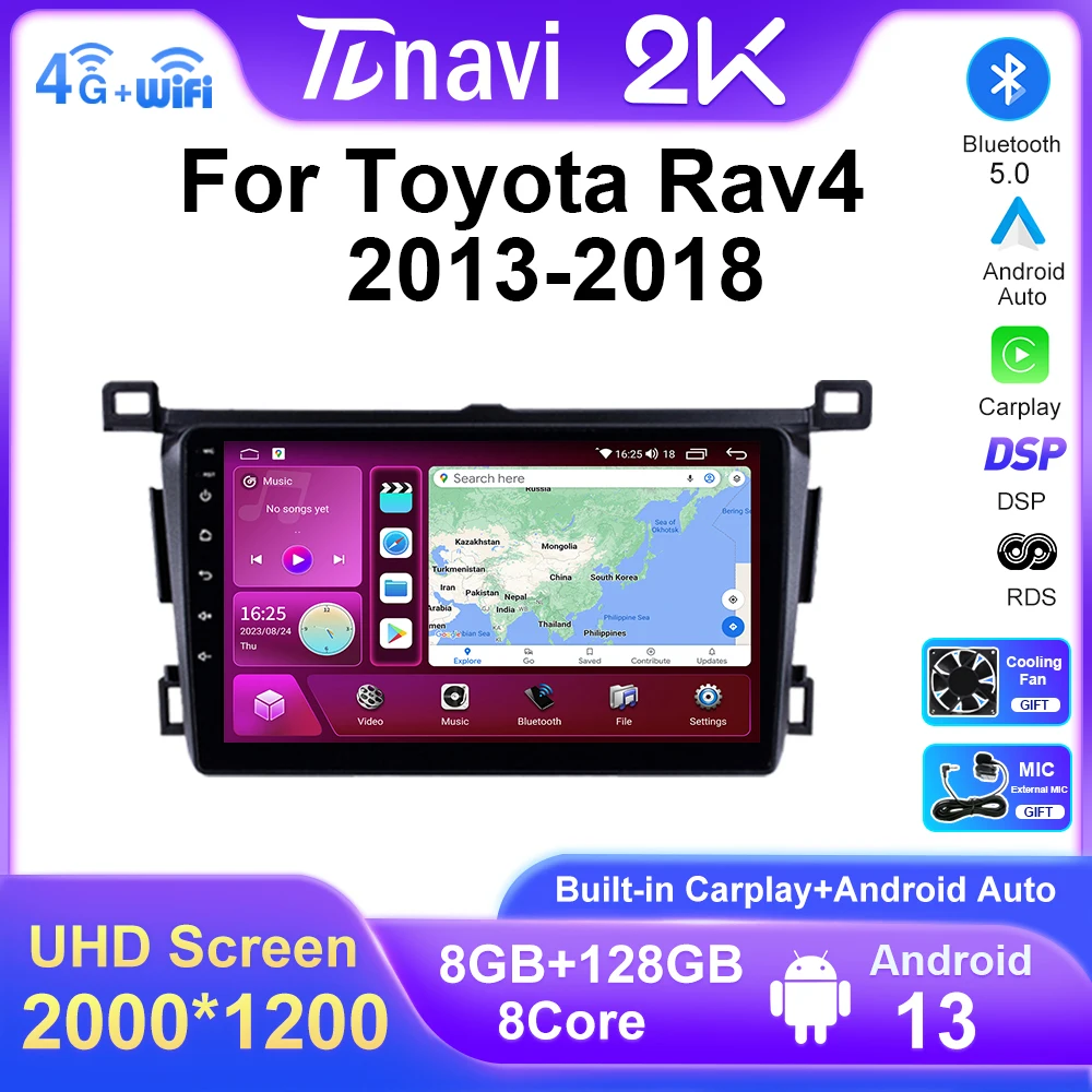 9-Inch-Bluetooth-Car-Stereo-Multimedia-Player-For-Toyota-RAV-4-RAV4 ...