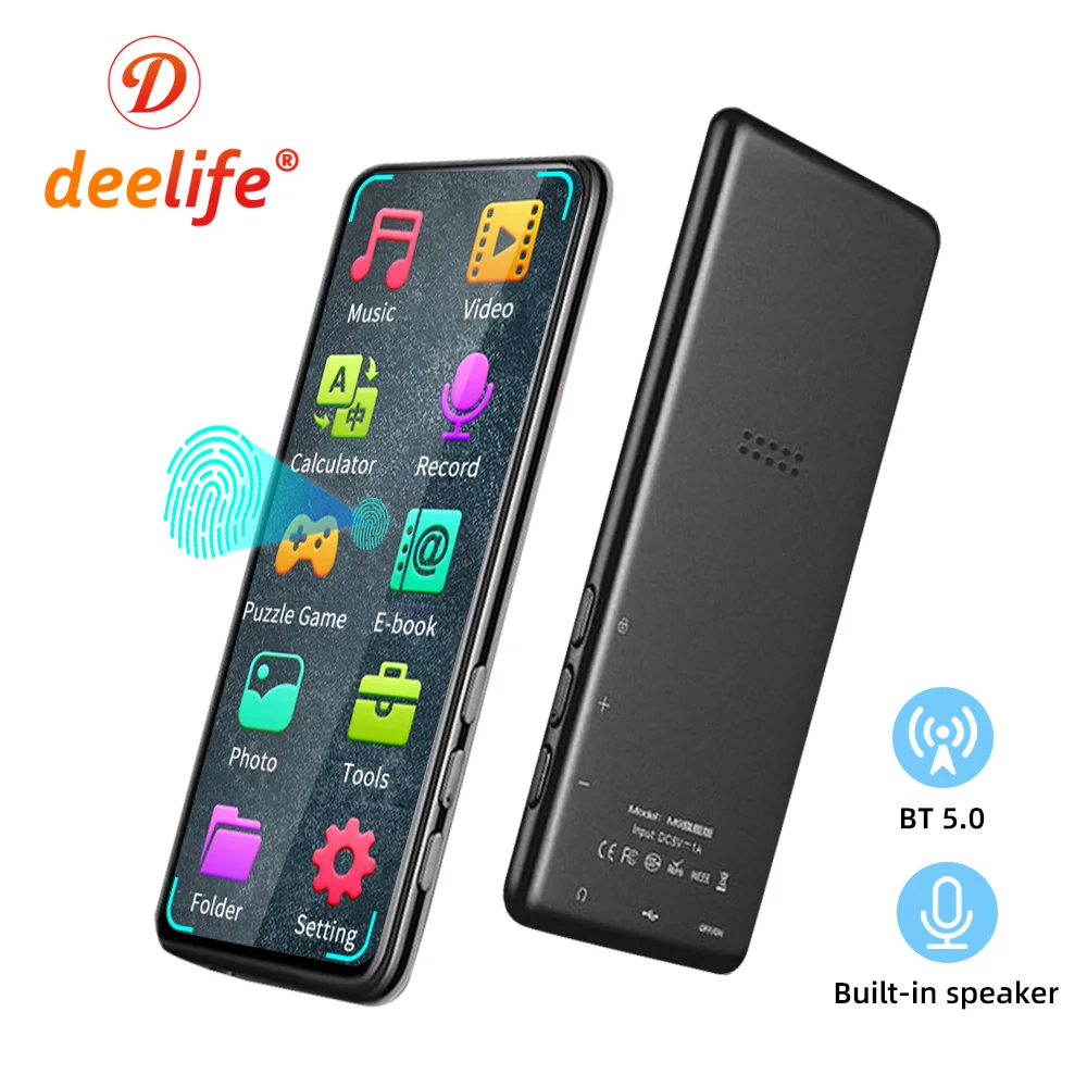Deelife-reproductor-MP4-MP3-con-pantalla-t-ctil-Bluetooth-5-0 ...