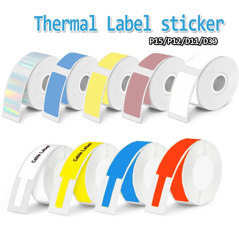 1Roll Bluetooth Label Printer Thermal Label Maker for MarkeID P15/P12 ...