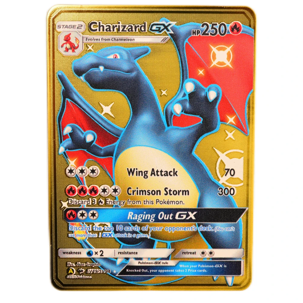 2022 New Pokemon Cards Vstar GX Gold Metal, Power Charizard, Mewtwo ...