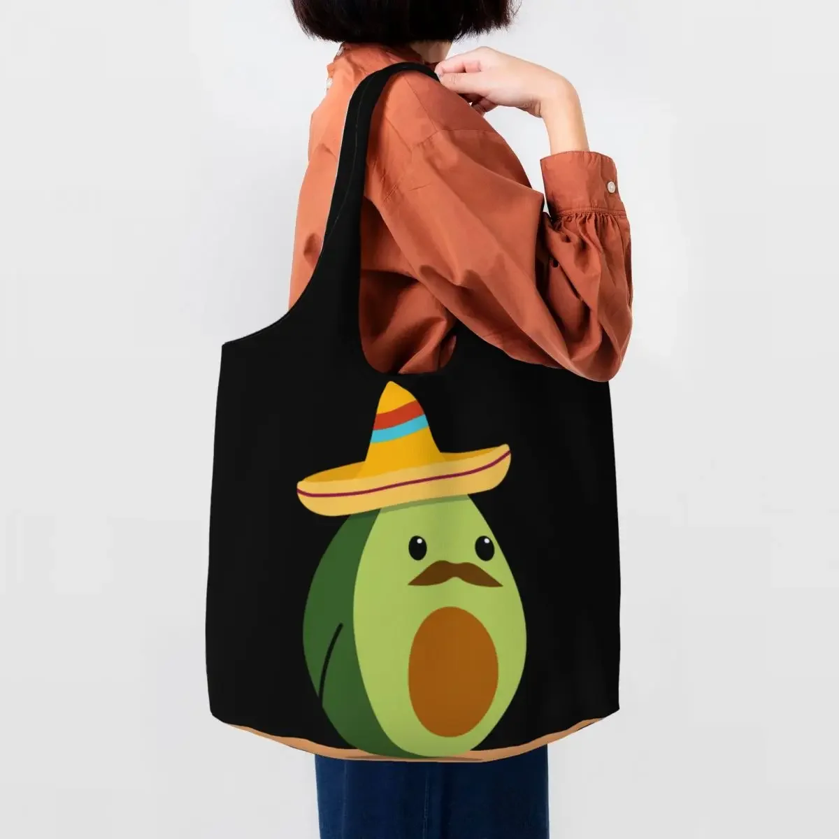 Avocado-Grocery-Tote-Shopping-Bag-Women-Cute-Fruit-Vegan-Canvas-Shopper ...