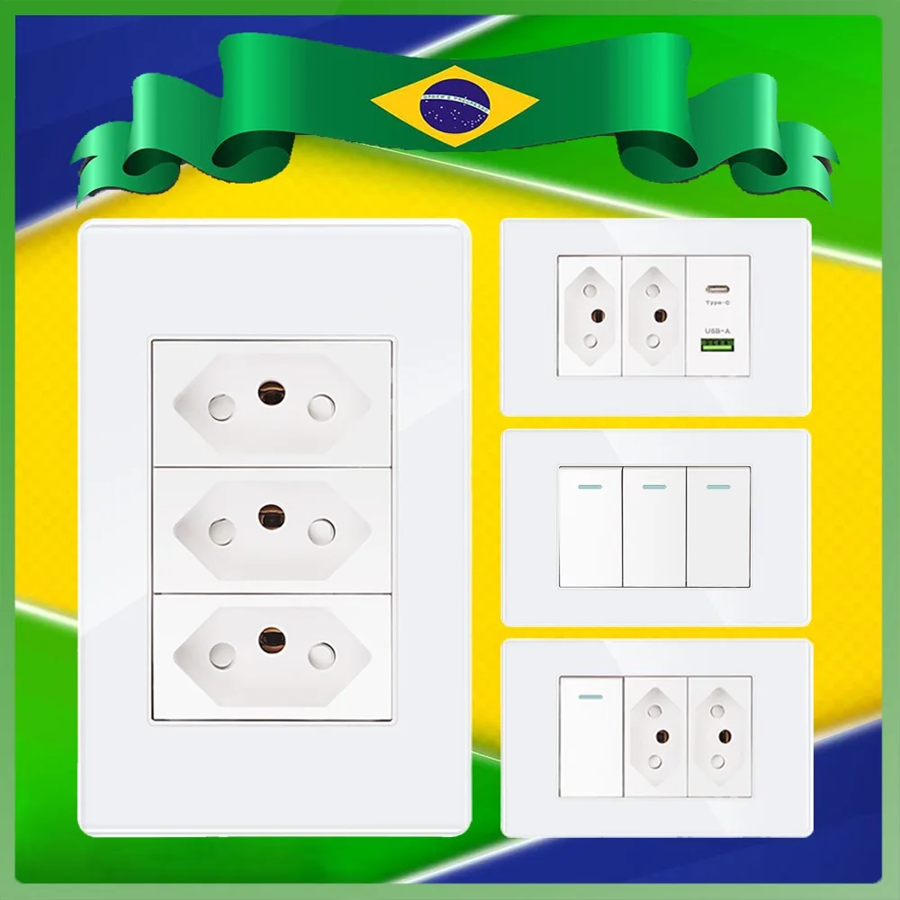 Tomada-Brasil-com-usb-tipo-c-tomadas-de-parede-ficha-el-trica-118x74mm ...