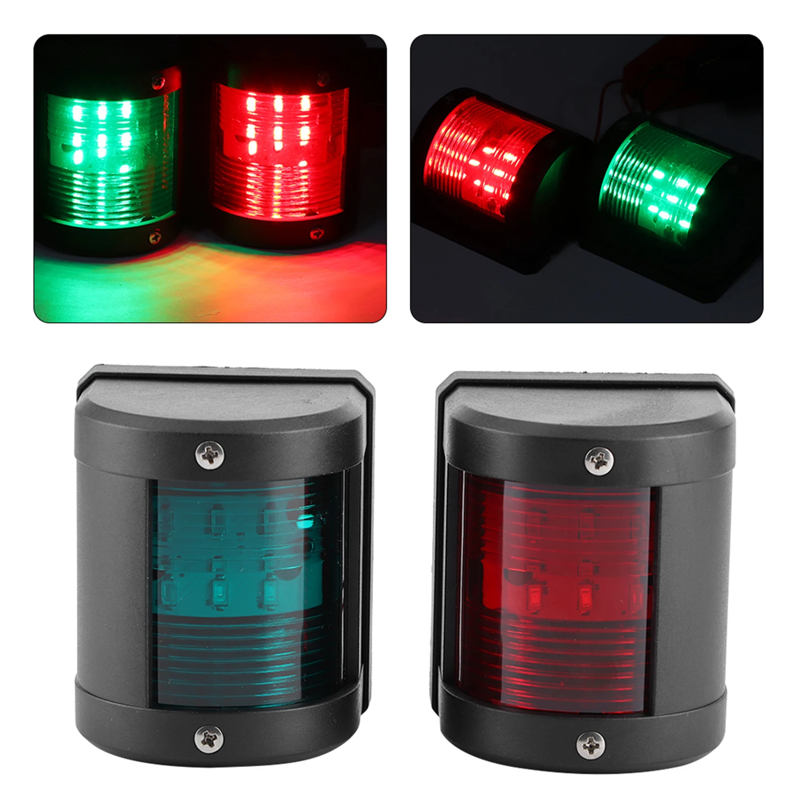 Pair-of-IP66-Signal-Lamp-Red-Green-LED-Navigation-Warning-Light-for ...