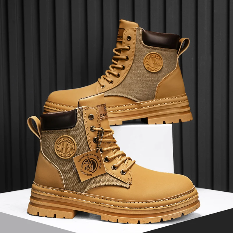 Men-Martin-Boots-Winter-Ankle-Boots-Motorcycle-Boots-High-Ankle-Walking ...