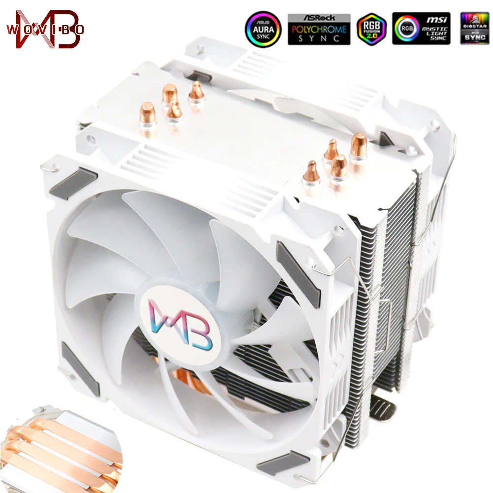 CPU Cooler Ventilador 120mm RGB ARGB Cooling Fan Ventilateur For Intel ...