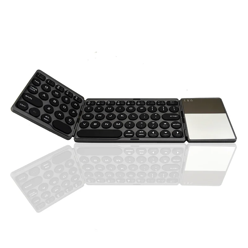 Jomaa Bluetooth 3.0 Folding Keyboard with Touchpad Round Key Cap Three ...