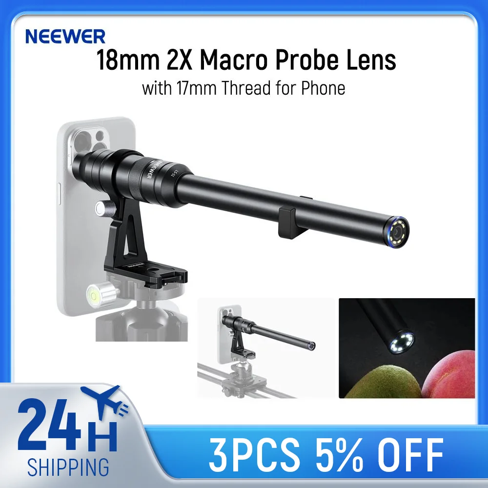 NEEWER-18mm-2X-Macro-Probe-Lens-with-17mm-Thread-for-Phone-Cage-Phone ...