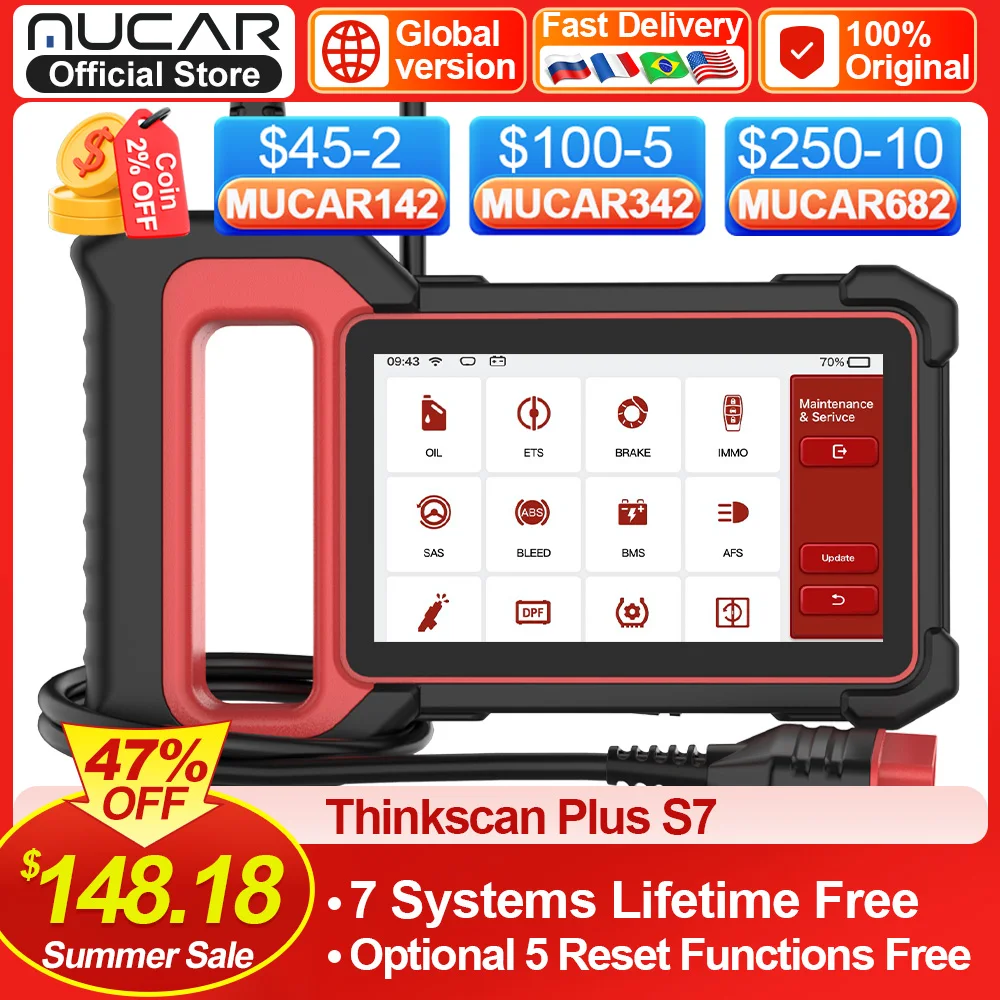 THINKSCAN-Plus-S7-Car-Diagnostic-Tool-Obd-2-Code-Reader-Scanner-For ...