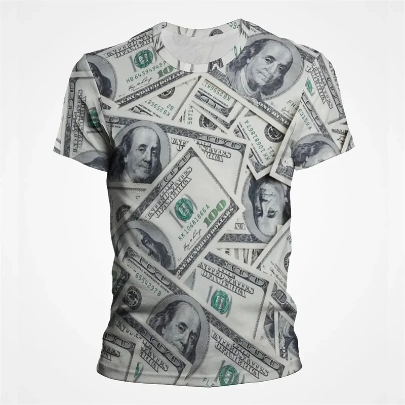 USD-Dollar-Bills-Pattern-T-Shirt-For-Men-Money-3D-Printed-Tee-Shirts ...