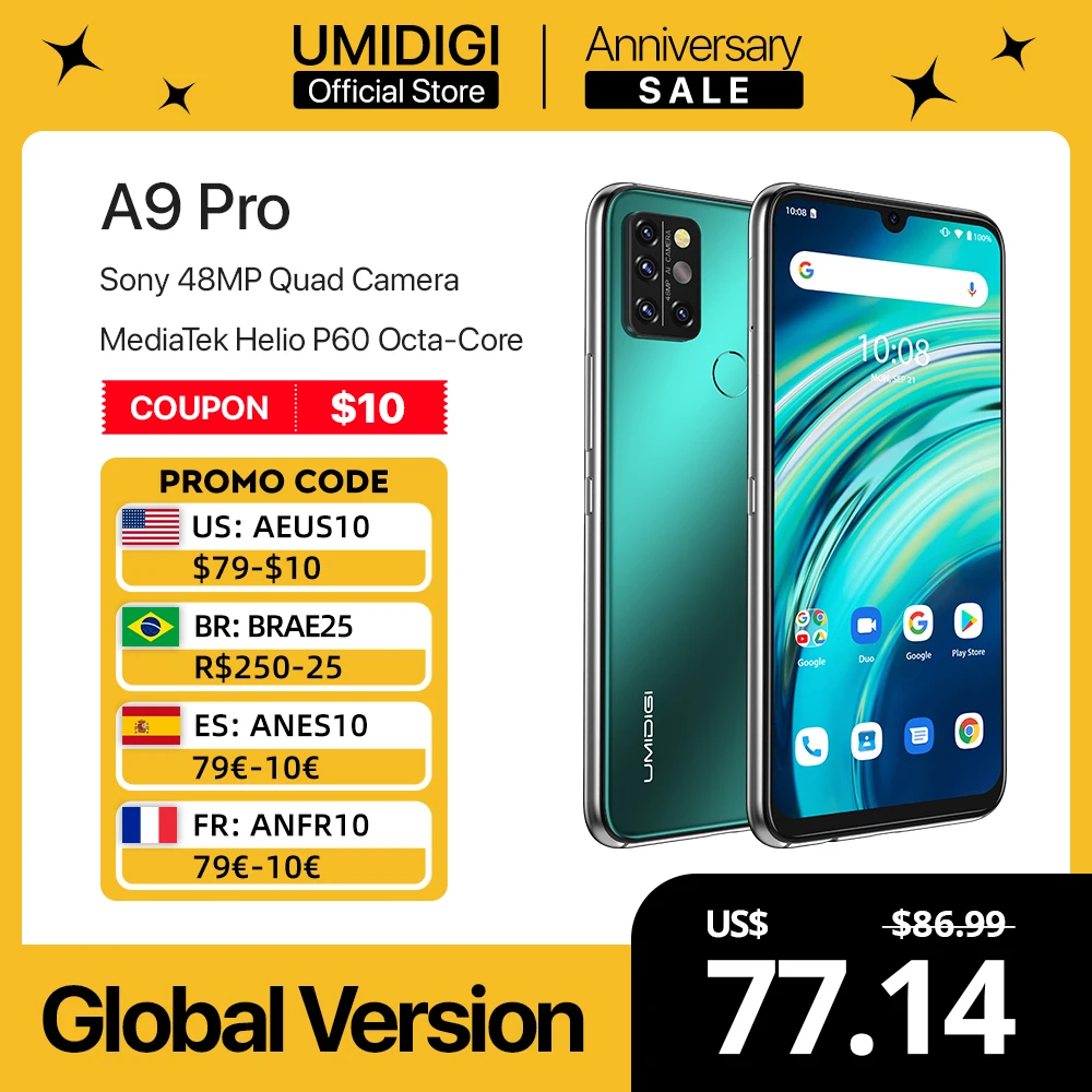 Umidigi-A9-Pro-Android-Smartphone-Unlocked-32-48MP-Quad-Camera-4Gb-64Gb ...
