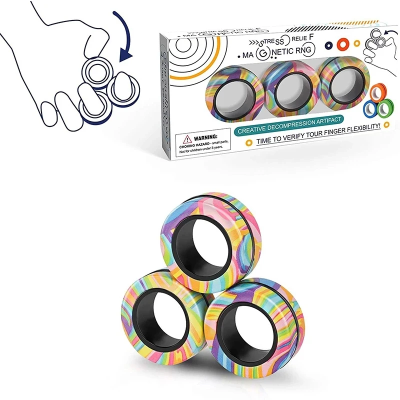 Finger-Magnetic-ColorEd-Fingertip-Playset-Magnet-Spinner-Relieves ...