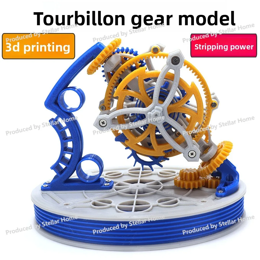 Double Axis Tourbillon Model Metal Clockwork Power 3D Printing Pendulum ...