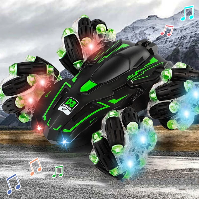 New 2.4ghz Rc Car Radio Control Stunt Car Music Light Remote Control ...