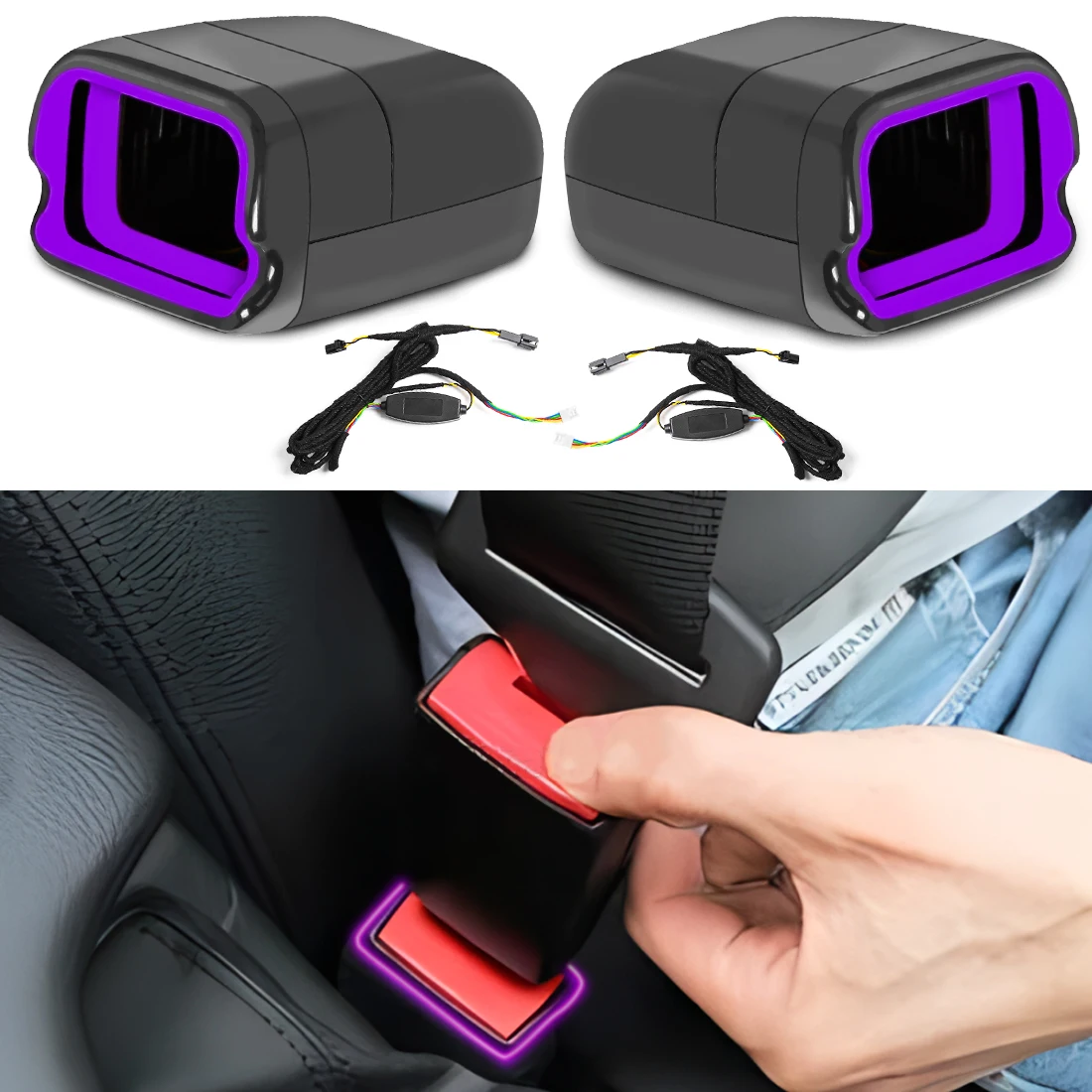 Car-Safety-Buckle-Ambient-Light-64-Colors-For-Tesla-Model-3-Model-Y-S-X ...