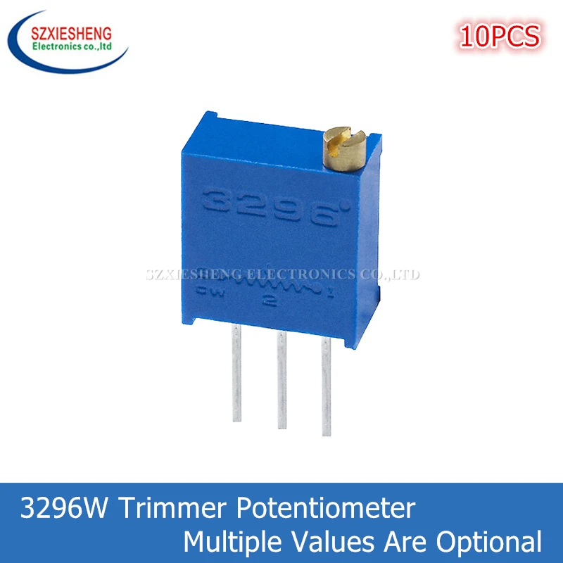 10PCS-3296W-Multiturn-Trimmer-Potentiometer-Variable-Resistor-10-50 ...