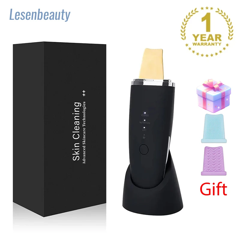 New-Ultrasonic-Skin-Scrubber-Vibration-Face-Spatula-Blackhead-Remover ...