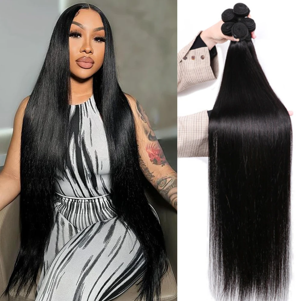 CEXXY-Brazilian-Human-Hair-Bundles-1-3-4-Straight-Bundles-30-32-40-Inch ...
